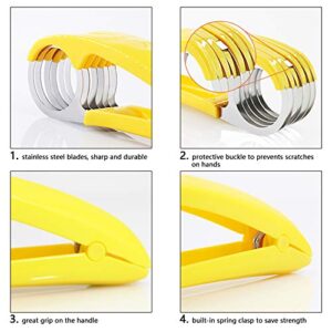 FireKylin Banana Slicer,ABS + Stainless Steel Fruit and Vegetable Salad Peeler Cutter Kitchen Tools For banana, Sausage, Strawberry,Grape（1 pcs）