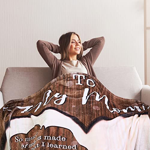 to My Mom Blanket Mother's Day Birthday Gifts for Mom from Daughter, Women's Day Gifts for her Anniversary Mom Gifts, I Love You Mom Gift Ideas Super Soft Throw Blankets from Daughter, 50''x60'' inch