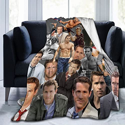 Ryan Reynolds Super Soft Flannel Blanket Warm Anti-Pilling Blanket Sofa Throw Blankets Air Conditioning Blankets Suitable for All Seasons 50"x40"