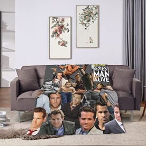 Ryan Reynolds Super Soft Flannel Blanket Warm Anti-Pilling Blanket Sofa Throw Blankets Air Conditioning Blankets Suitable for All Seasons 50"x40"