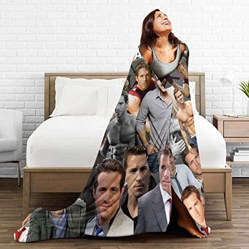 Ryan Reynolds Super Soft Flannel Blanket Warm Anti-Pilling Blanket Sofa Throw Blankets Air Conditioning Blankets Suitable for All Seasons 50"x40"