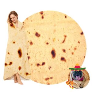 rck hawaii ,tortilla blanket, burrito throw blanket, novelty funny taco tortilla blanket, comfy flannel fleece 71 inch tortilla throw blanket for kids adults funny cool birthday gifts