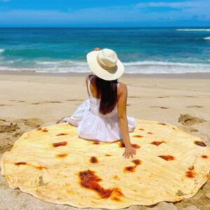 RCK Hawaii ,Tortilla Blanket, Burrito Throw Blanket, Novelty Funny Taco Tortilla Blanket, Comfy Flannel Fleece 71 Inch Tortilla Throw Blanket for Kids Adults Funny Cool Birthday Gifts