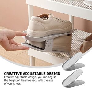 DOITOOL Shoe Rack, 2pcs Shoe Slots Organizers Double Layer Adjustable Shoes Slots Slipper Rack Holders