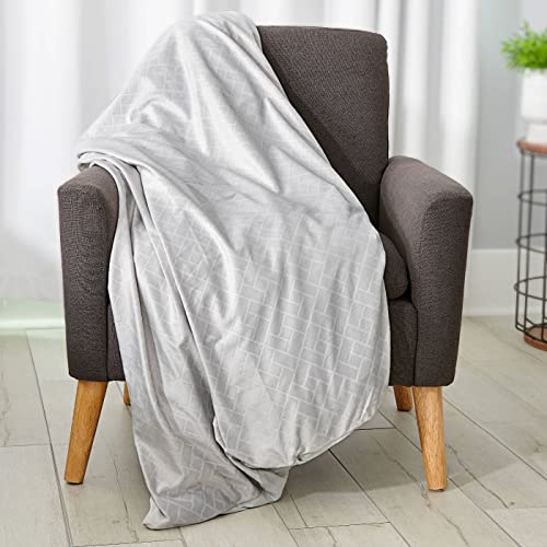 Removable Washable Cover for Tranquility Weighted Blanket 48"x72" (Light Gray)