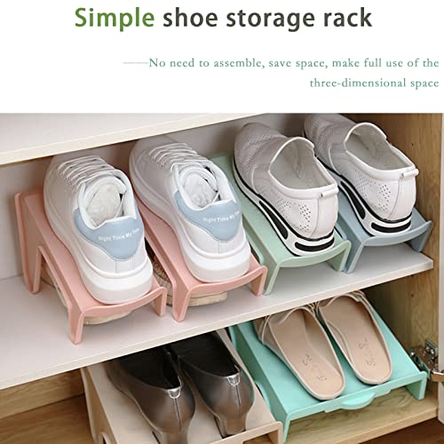 ZXK Shoe Slots Organizer Plastic Shoe Storage Rack Holder Easy Shoe Stacker Closet Organization Space Saver - 10 Pack(S)- 5 Pack(L)