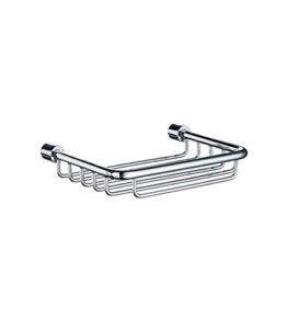 smedbo sme, polished chrome dk1005 soap basket straight 1 level