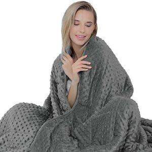 Double Couple Sherpa Fleece Weighted Blanket for Adult 20 lbs 60"x80" Queen Size 160-280 lbs Individuals Extra Fuzzy Throw Blanket Plush Heavy Blanket with Premium Glass Beads for Bed