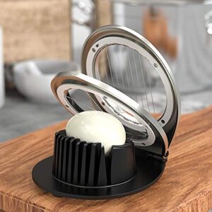 Egg Slicer, BIBURY Egg Slicer for Hard Boiled Eggs, Egg Cutter Heavy Duty for Egg Strawberry Mushroom Soft Fruit, Stainless Steel Wire with 3 Slicing Styles, Easy to Clean