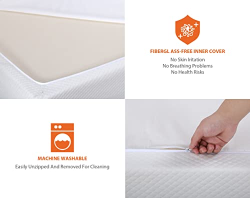 6 inch Queen Size Mattress with Cover, Cooling Gel Memory Foam Queen Mattress for a Cool Sleep & Pressure Relief, Medium Firm Mattress Pad Queen Mattresses, Bed in a Box, CertiPUR-US Certified