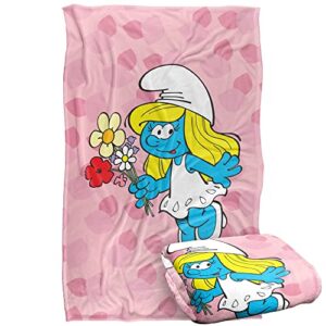 the smurfs blanket, 36"x58" smurfette silky touch super soft throw blanket