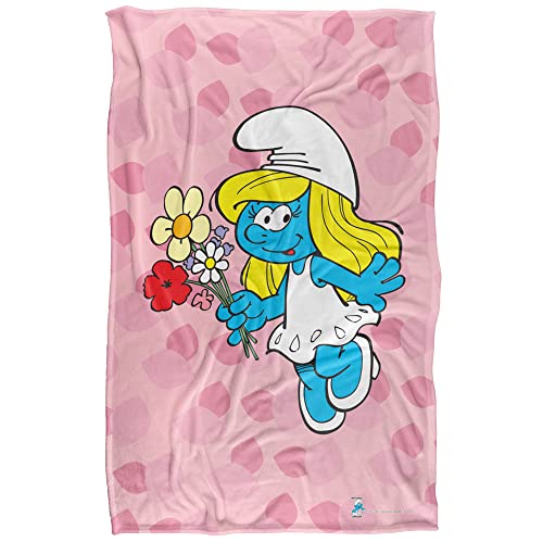 The Smurfs Blanket, 36"x58" Smurfette Silky Touch Super Soft Throw Blanket