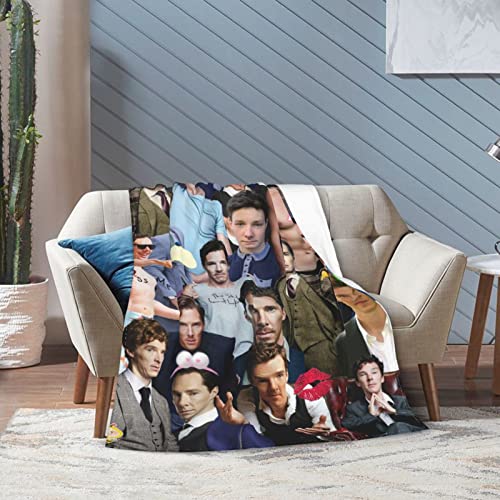 Blanket Benedict Cumberbatch Soft and Comfortable Warm Fleece Blanket for Sofa,Office Bed car Camp Couch Cozy Plush Throw Blankets Beach Blankets