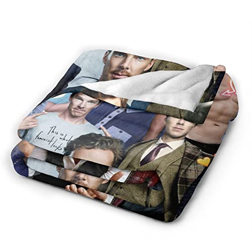 Blanket Benedict Cumberbatch Soft and Comfortable Warm Fleece Blanket for Sofa,Office Bed car Camp Couch Cozy Plush Throw Blankets Beach Blankets