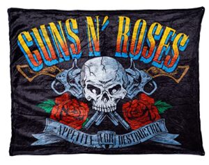 calhoun guns n roses appetite for destruction plush throw blanket (50" by 60")