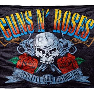 Calhoun Guns N Roses Appetite for Destruction Plush Throw Blanket (50" by 60")