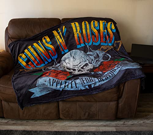 Calhoun Guns N Roses Appetite for Destruction Plush Throw Blanket (50" by 60")