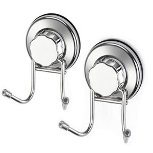 iPEGTOP Suction Cup shower caddy and Double Hooks