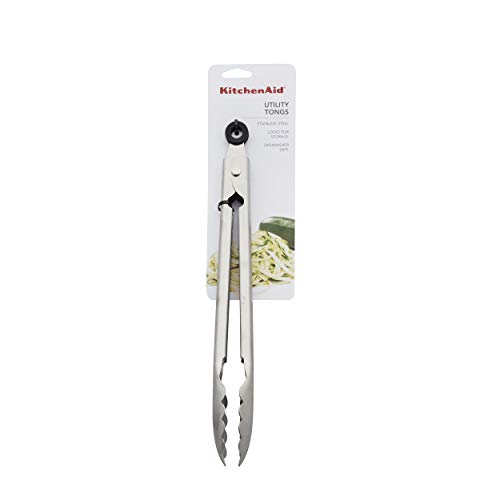 KitchenAid Stainless Steel Utility Tongs, 10.28 Inch