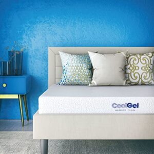 classic brands cool gel memory foam 6-inch mattress | certipur-us certified | bed-in-a-box, queen