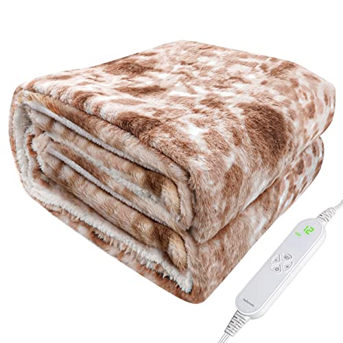 HELLOMOTO Heated Weighted Blanket, Queen Size(60''x80'' 20lbs) Electric Heated Blanket , 2-in-1 Electric Blanket Throw for Adults with 12 Heat & 8 Timer Settings -HWB8060