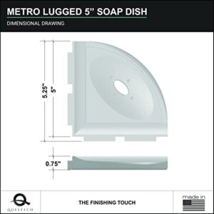 Questech Décor 8 Inch Corner Shower Shelf and 5 Inch Shower Caddy Soap Dish, Metro Lugged Back for New Construction, Mounted Bathroom Shower Organizer, Copper Finish