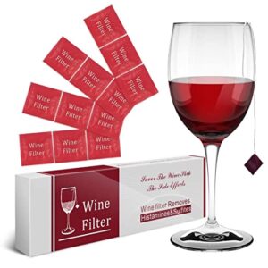 wine purifier to reduce sulfite and histamine: alleviates headaches, prevent wine sensitivities (12 packs)