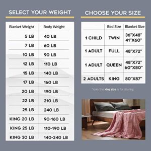 YnM Weighted Blanket with Cotton Duvet Bundle | 60''x80'' 25lbs, Queen Size Bed, Suit for One Person(~240lbs) | Dark Grey