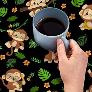 Monkey Throw Blanket Soft Flannel Fleece Blankets Lightweight Plush Decorative Blankets Microfiber Quilts for Bed Couch Camping Travel 80 in x 60 in L Size for Adults