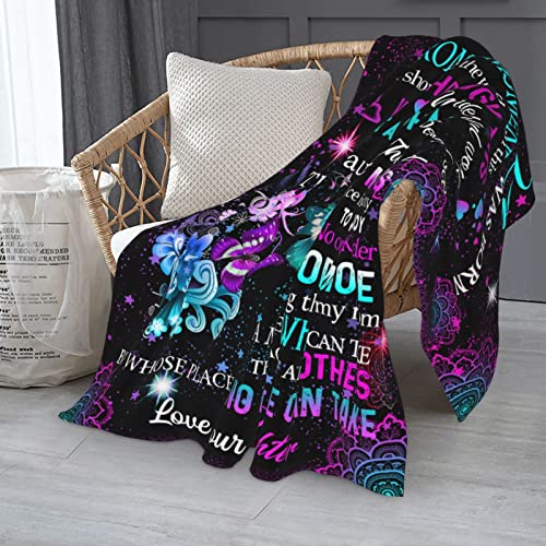 Gifts for Mom, Throw Blanket to My Mom from Daughter ,Blanket Flannel Blankets Comfortable Couch Ultra Soft Plush Bed Warm Blanket for Adults 60X50 Inch （mom）