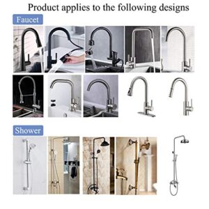 Kitchen Washing Sponge Storage Rack Shower Caddy Soap Dish Holder with Hooks Faucet Shower Rod Assembled,Bright Silver