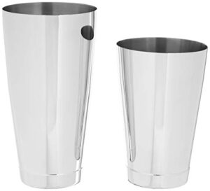 barfly shaker cocktail tin, set (18 oz and 28 oz), stainless steel,m37009