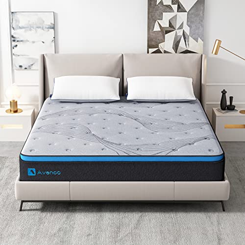 Avenco Twin Size Bed Mattress in a Box, 10 Inch Hybrid Spring and Gel Memory Foam Mattresses for Kids, Edge Support, Medium Firm, CertiPUR-US Certified