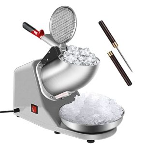 vivohome electric ice shaver snow cone maker machine silver 143lbs/hr with ice pick for home and commercial use