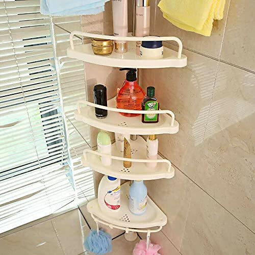 4 Layer Shower Corner Pole Shelf Bathroom Kitchen Storage Rack Holder Shower Bathroom organizer Shelves Shelf Shower shelf Shower organizer Bathroom shelves Shower rack Shower corner