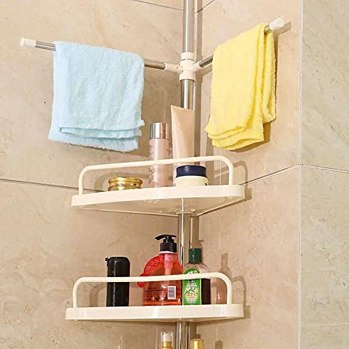 4 Layer Shower Corner Pole Shelf Bathroom Kitchen Storage Rack Holder Shower Bathroom organizer Shelves Shelf Shower shelf Shower organizer Bathroom shelves Shower rack Shower corner