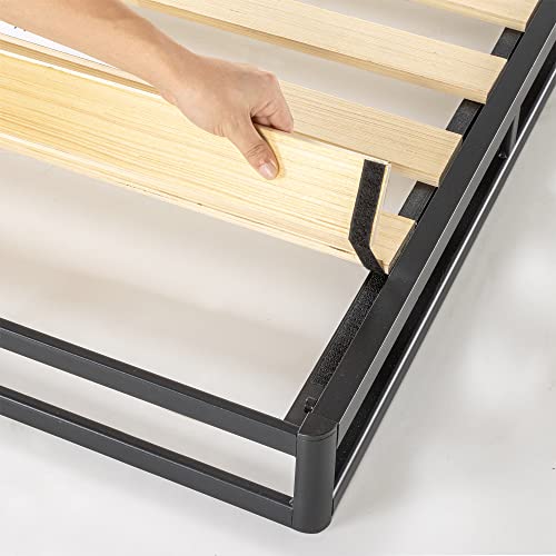 Best Price Mattress 4 Inch Metal Box Spring Mattress Support with Wood Slats, Full