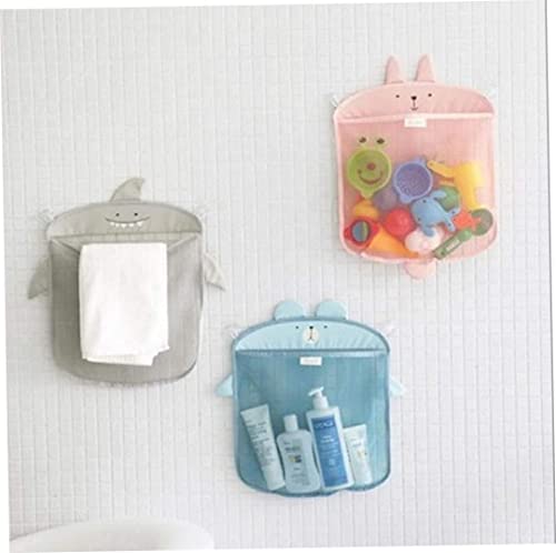 Eioflia Baby Bath Toy Organizer Mesh Shower Caddy with 2 Suction Cups Net Hanging Storage Bag for Bathroom