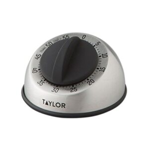 taylor ra14276 mechanical stainless steel timer for school, learning, projects, and kitchen tasks, one size, multicolor