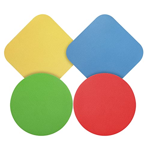 4pcs Bottle Opening Gripper, Rubber Jar Opener Multi-Purpose Jar Gripper Pads for Weak Hands Seniors Elderly Kitchen Coasters (Light Blue, Green, Red, Yellow)