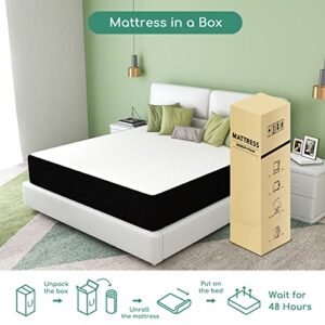 Airdown Twin Mattress, 12 Inch Gel Memory Foam Mattress in a Box, Medium Firm Bamboo Charcoal Foam Mattress Twin Size, CertiPUR-US Certified, Made in USA