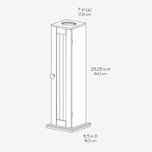 Zenna Home E9153WW Bathroom Storage, 4 Rolls, White