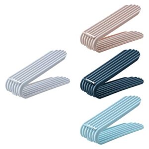 cabilock shoe shelf shoe shelf shoe hanger 4pcs shoe slots organizer adjustable shoe stacker space saver shoe rack holder for closet organization (random color) shoe holders shoe cabinet shoe cabinet