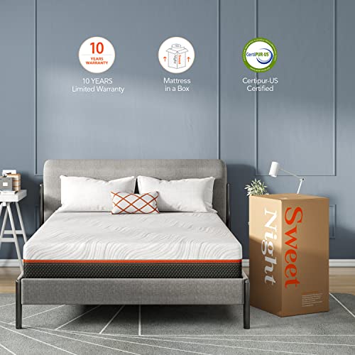 Sweetnight Queen Mattress, 12 Inch Memory Foam Hybrid Mattress in a Box, Innerspring Mattress for Soundly Sleep, Queen Mattress