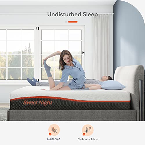 Sweetnight Queen Mattress, 12 Inch Memory Foam Hybrid Mattress in a Box, Innerspring Mattress for Soundly Sleep, Queen Mattress