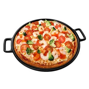 Home-Complete Cast Iron Pizza Pan-14” Skillet for Cooking, Baking, Grilling-Durable, Long Lasting, Even-Heating and Versatile Kitchen Cookware