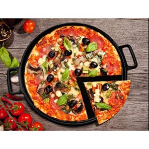 Home-Complete Cast Iron Pizza Pan-14” Skillet for Cooking, Baking, Grilling-Durable, Long Lasting, Even-Heating and Versatile Kitchen Cookware