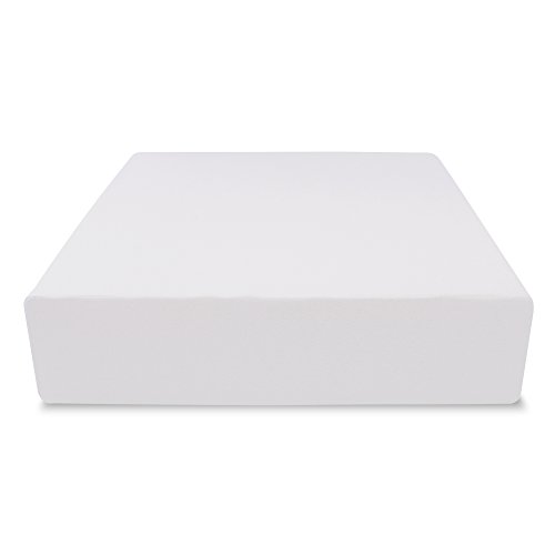 Serenia Sleep 14" Deluxe Height Gel Memory Foam Mattress, Made in USA, Queen, White/Off White