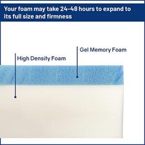 Greaton, 4-Inch High-Density Cooling Gel Memory Foam RV Mattress Replacement, Medium Firm, Good for Trailers, Camper Vans, Sofa Bed and Other Furniture Application, 75" x 28", White.