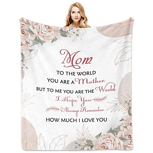 FIOUNG Gifts for Mom from Daughter, Mom Gifts Blanket 60"x50", Birthday Gifts for Mom, Mom Gift Ideas for Mother, Mom Gifts from Son for Mother's Day Christmas Anniversary, to My Mom Throw Blankets